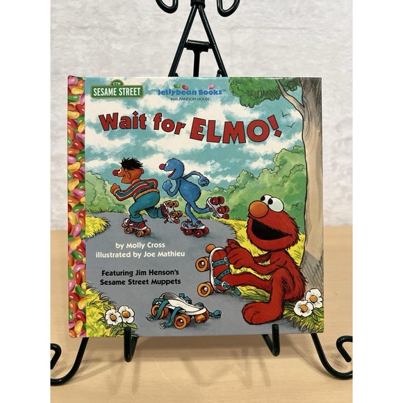 Toys | Sesame Street Jellybean Books Wait For Elmo Molly Cross 1998 ...